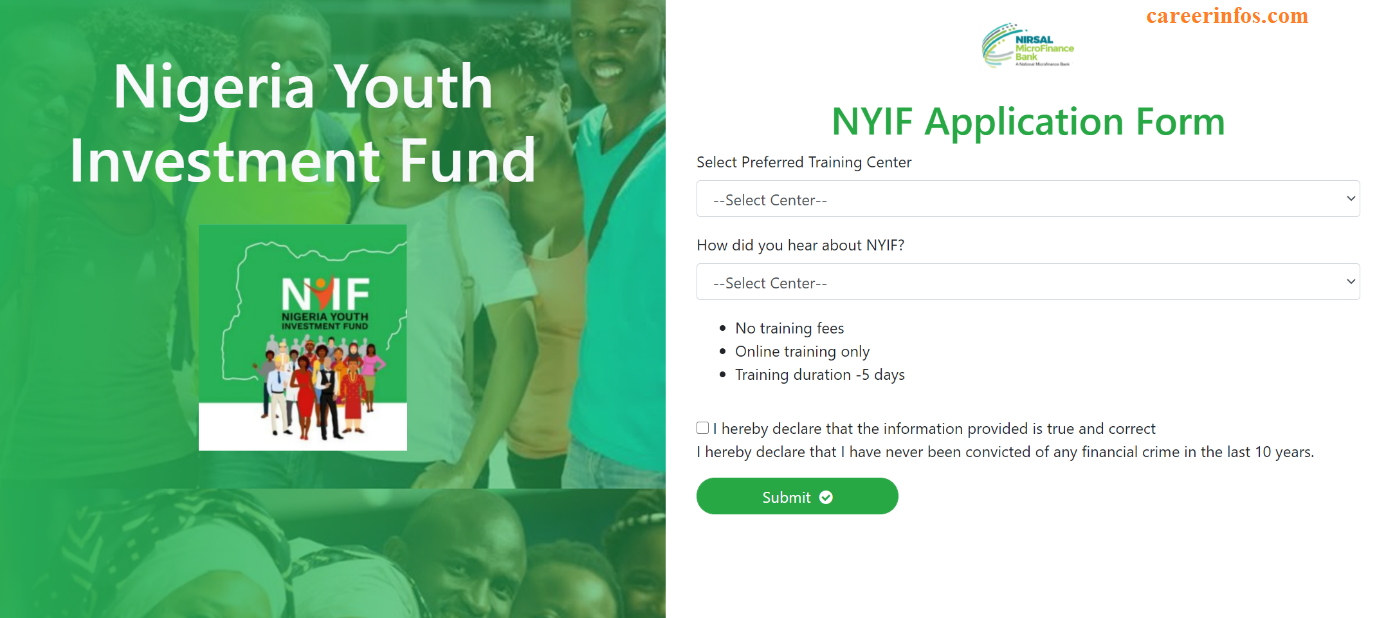 Nigeria Youth Investment Fund NYIF 2024 - Careerinfos.com
